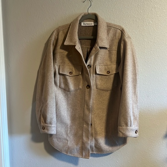 En Saison | Jackets & Coats | Tan Shacket | Poshmark